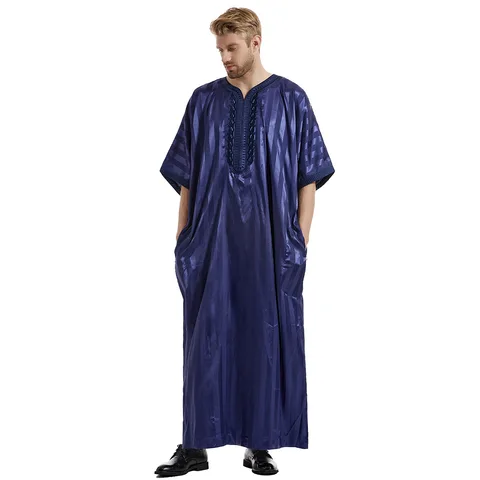 Buy High Quality Embroidery Islamic Muslim Arab Thawb Caftan Short ...