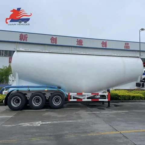 Buy Lujun New Powered Bulk Powder Tanker Cement Tank Trailer Cement ...