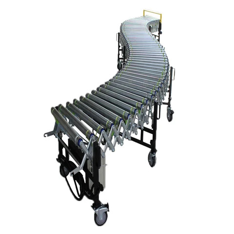 Buy Mobile Telescopic Conveyor Automatic Drum Conveyor Line /gravity ...