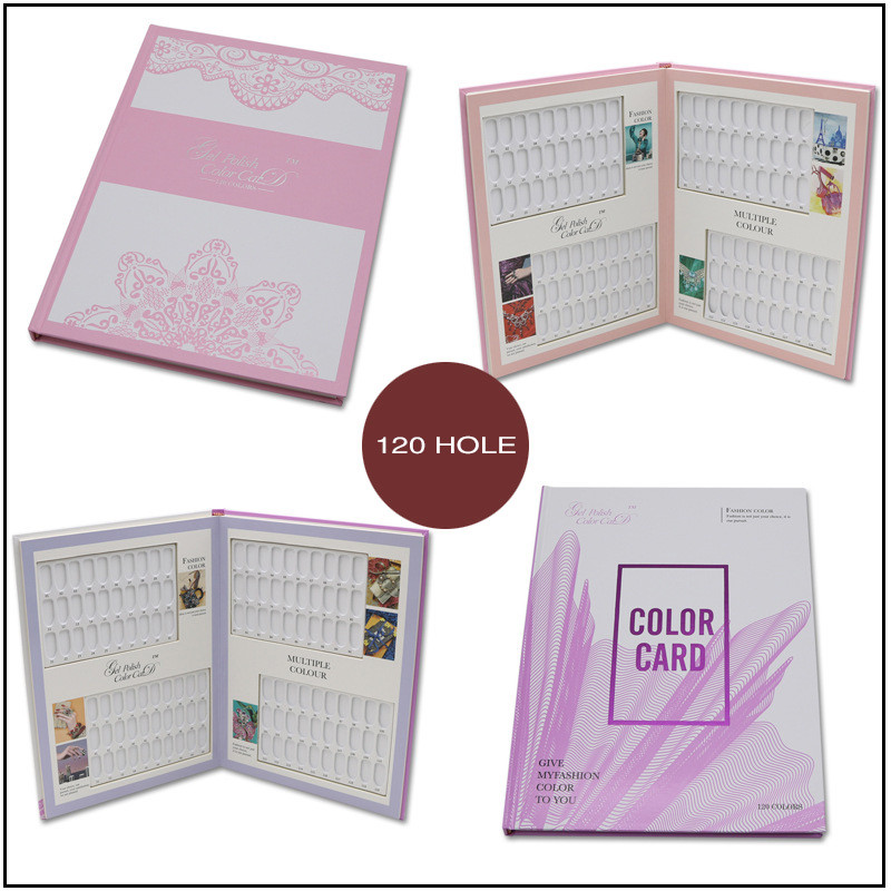 Buy Nail Swatches Nail Polish Plastic Color Card Display Inlaid 60/80 ...