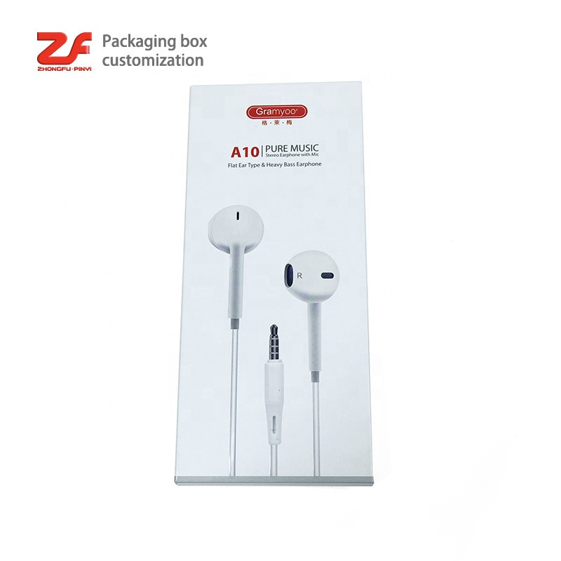 Buy New Earphone Packaging Box White Pvc Window Packaging Box Cellphone ...