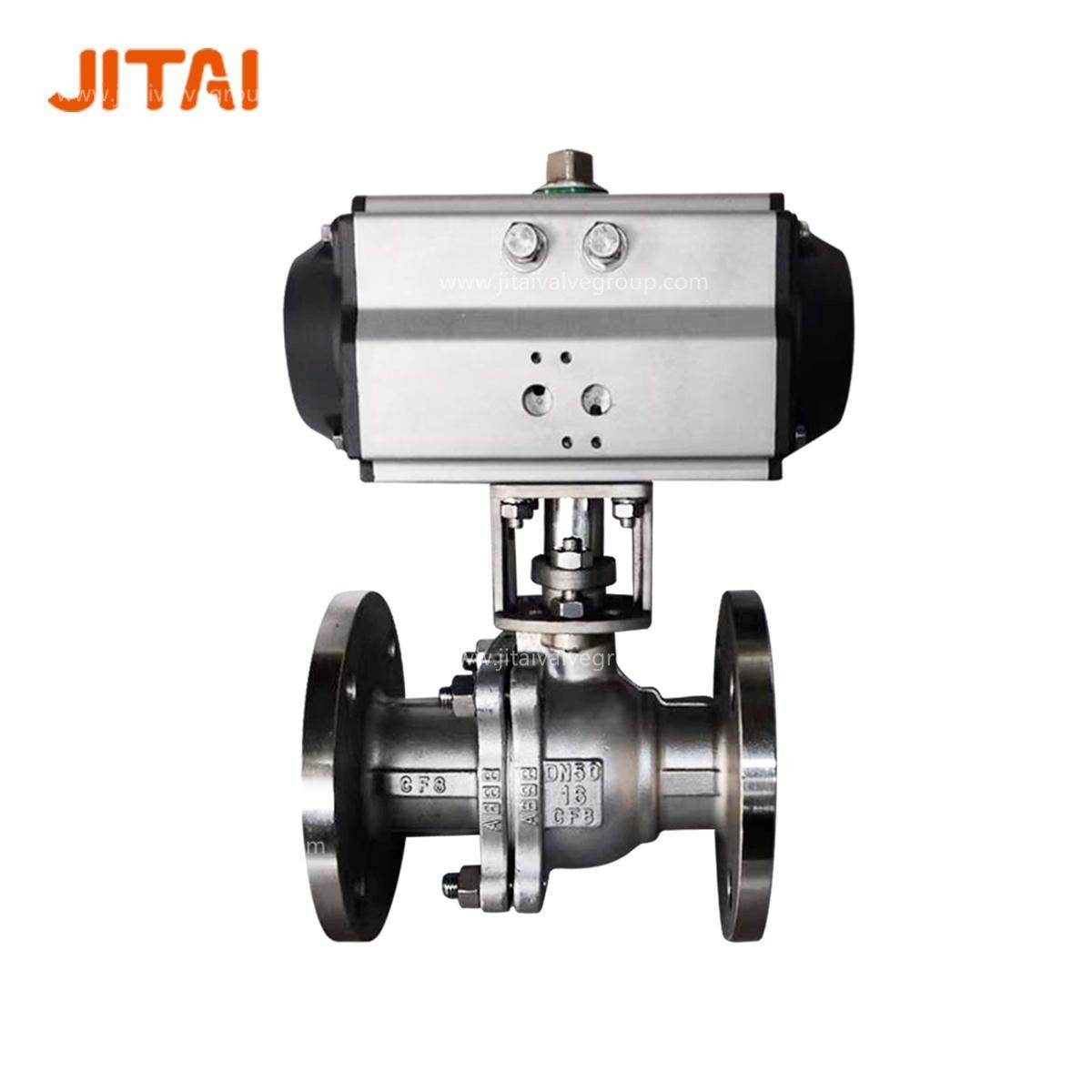 Buy Pneumatic 2 Piece Pn16 Low Pressure Flange End Ball Valve from ...
