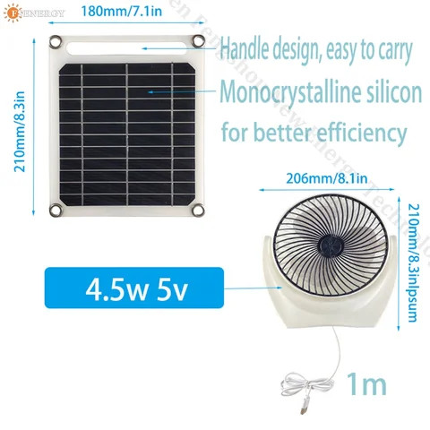 Buy Portable Usb Rechargeable Solar Fan Solar Panel Powered With ...