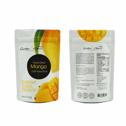 Buy Stand Up Frozen Food Pouch Bag For Freeze Dried Fruit Mango Food ...