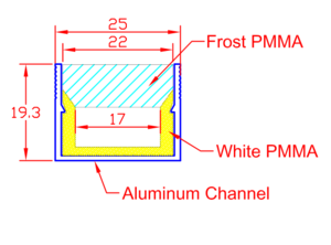 Buy Waterproof Plastic Extruded Led Channel Strip Light Extrusion Led ...