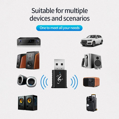 Buy Wireless Bt 5.0 Audio Transmitter 2-in-1 Aux Bt Music Receive Usb ...
