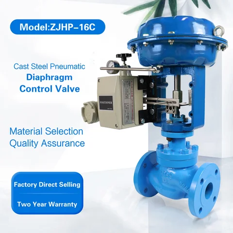 Buy Zjhp-16c Cast Steel Pneumatic Diaphragm Control Valve Steam Heat Transfer Oil Regulating ...