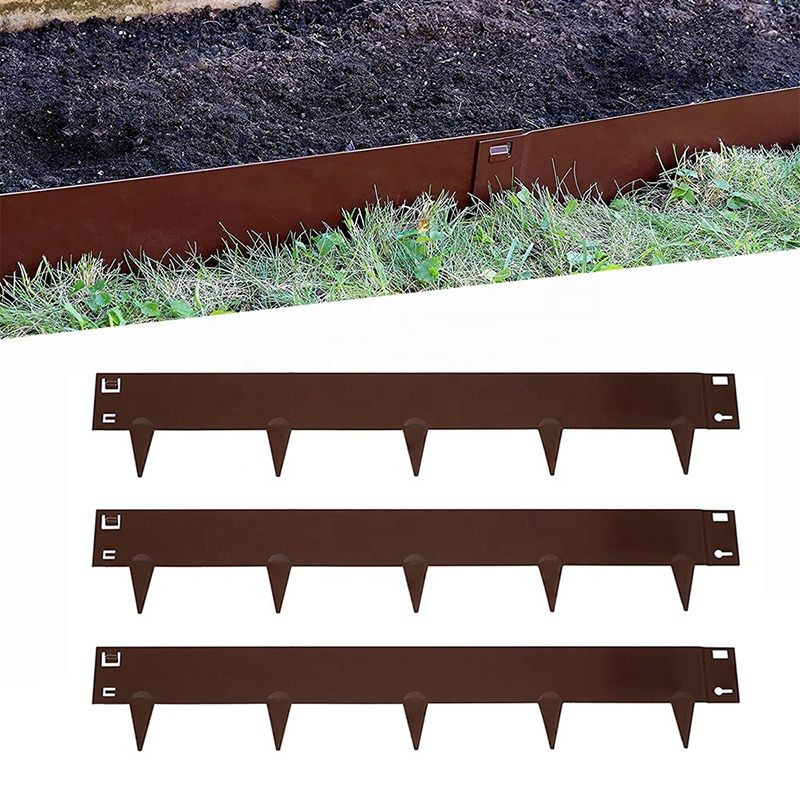Buy Rusted Corten Steel Edging Black Steel Landscape Edging Garden Bed ...
