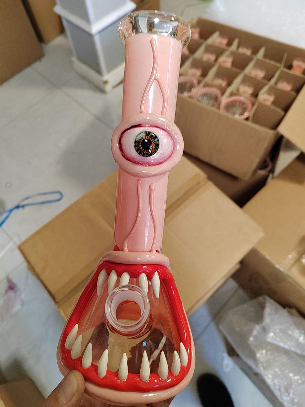 Buy 10 Inch 14mm Joint Hand-painted Glass Beaker Bong from DEMA ...