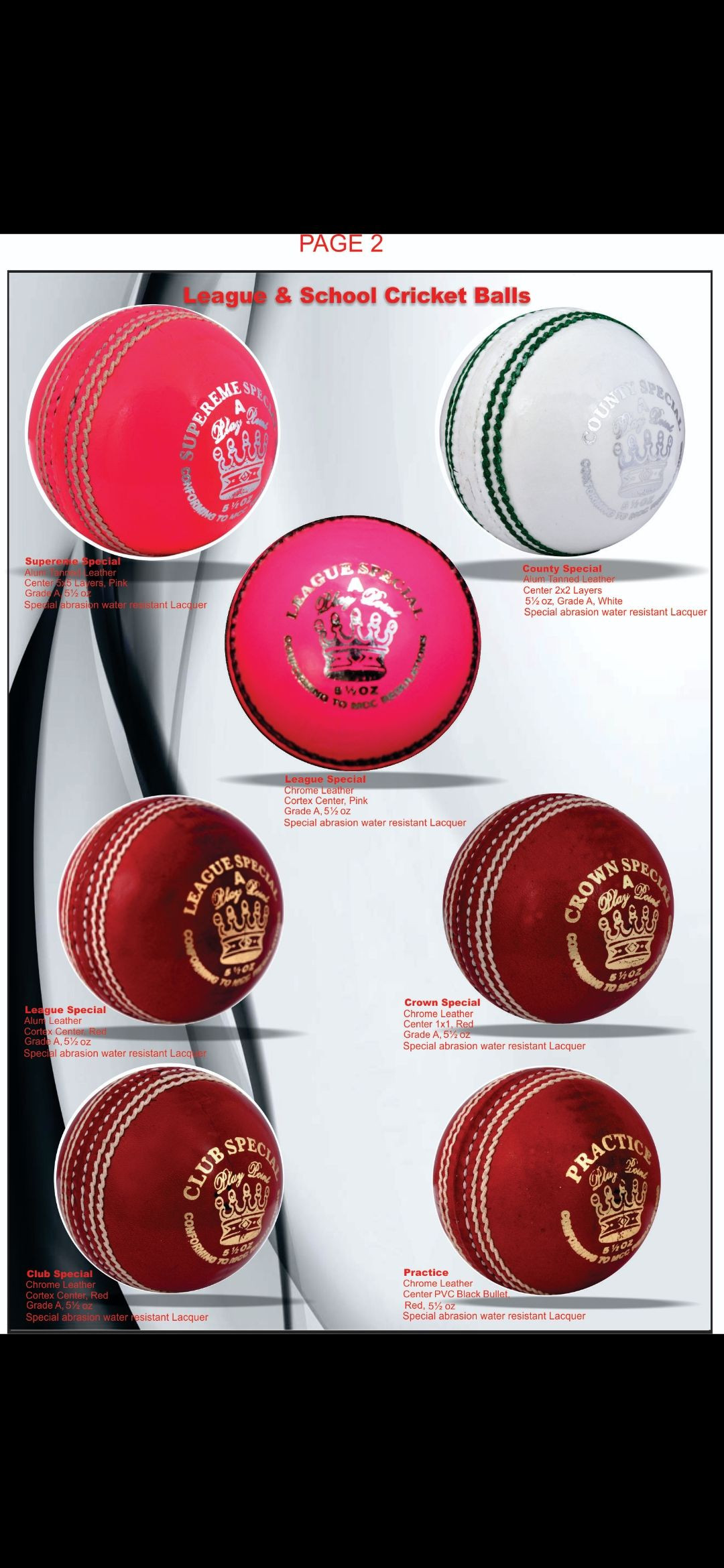 Buy Leather Cricket Balls from Play point Sports, Pakistan | Tradewheel.com