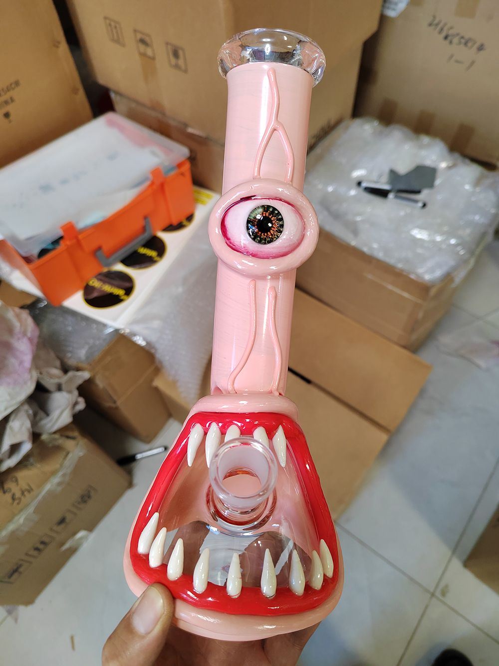 Buy 10 Inch 14mm Joint Hand-painted Glass Beaker Bong from DEMA ...