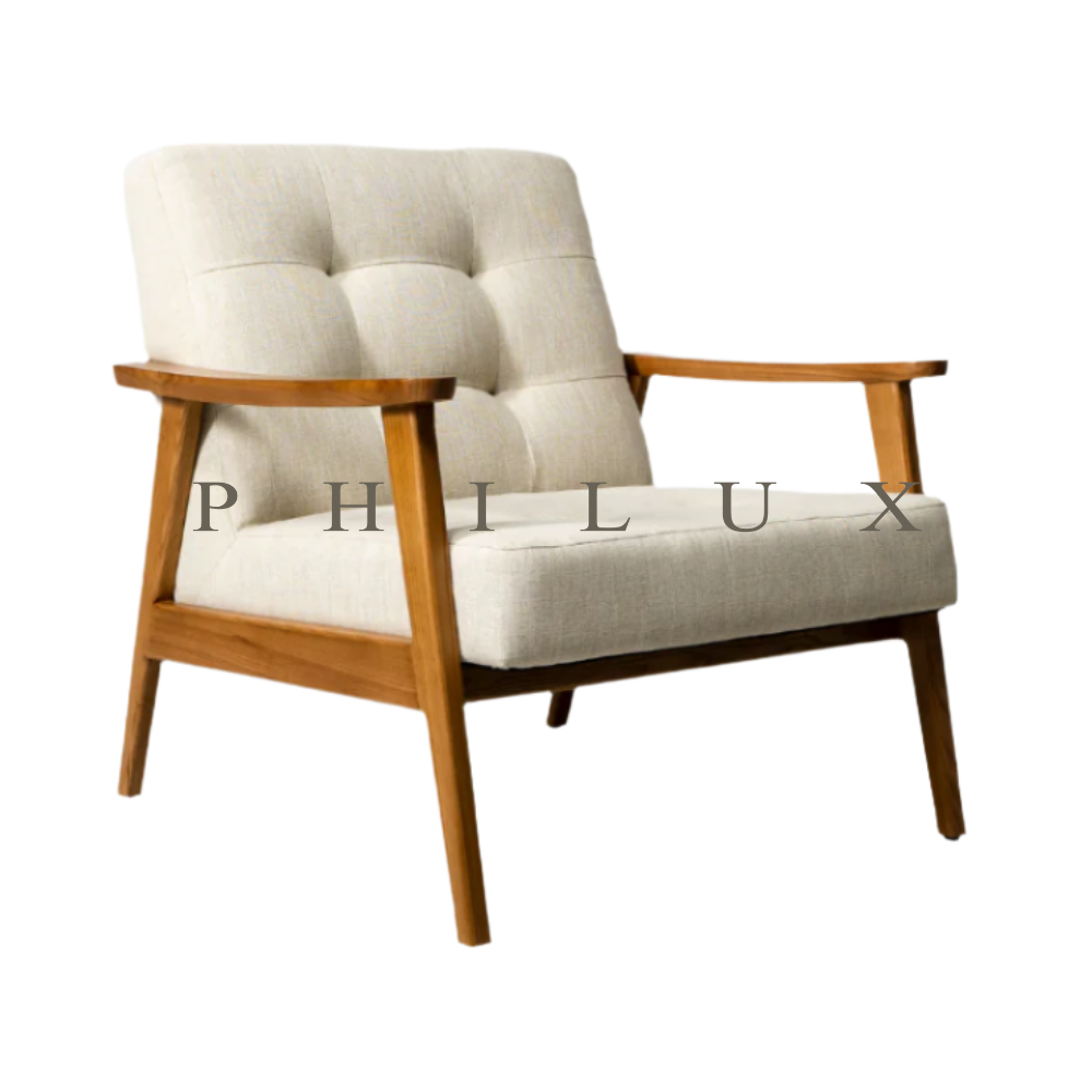 Buy Philux Agatha Armchair Solid Wood With Upholstered Seat & Back ...