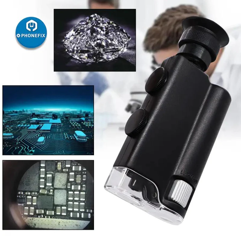 Buy Mini Handheld 60x To 100x / 200x-240x Pocket Microscope Magnifer ...