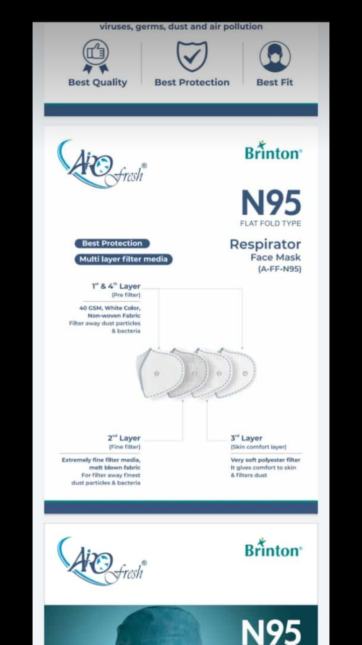 Buy N95 Disposable Face Mask from Capricorn Safety solutions LLP, India ...