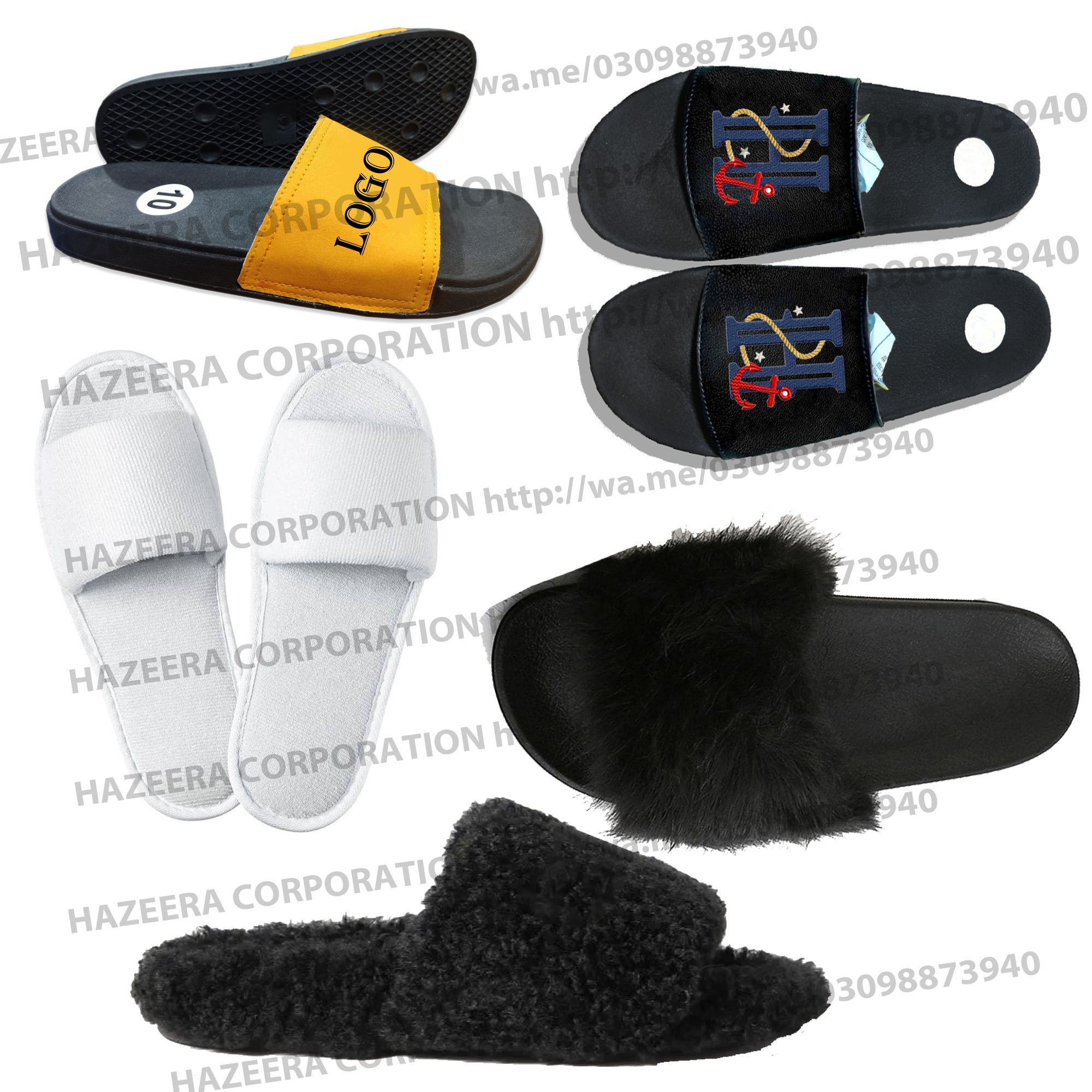 Buy Custom Slipper Slider, Fur Slippers, Hotel Slipper With Synthetic ...