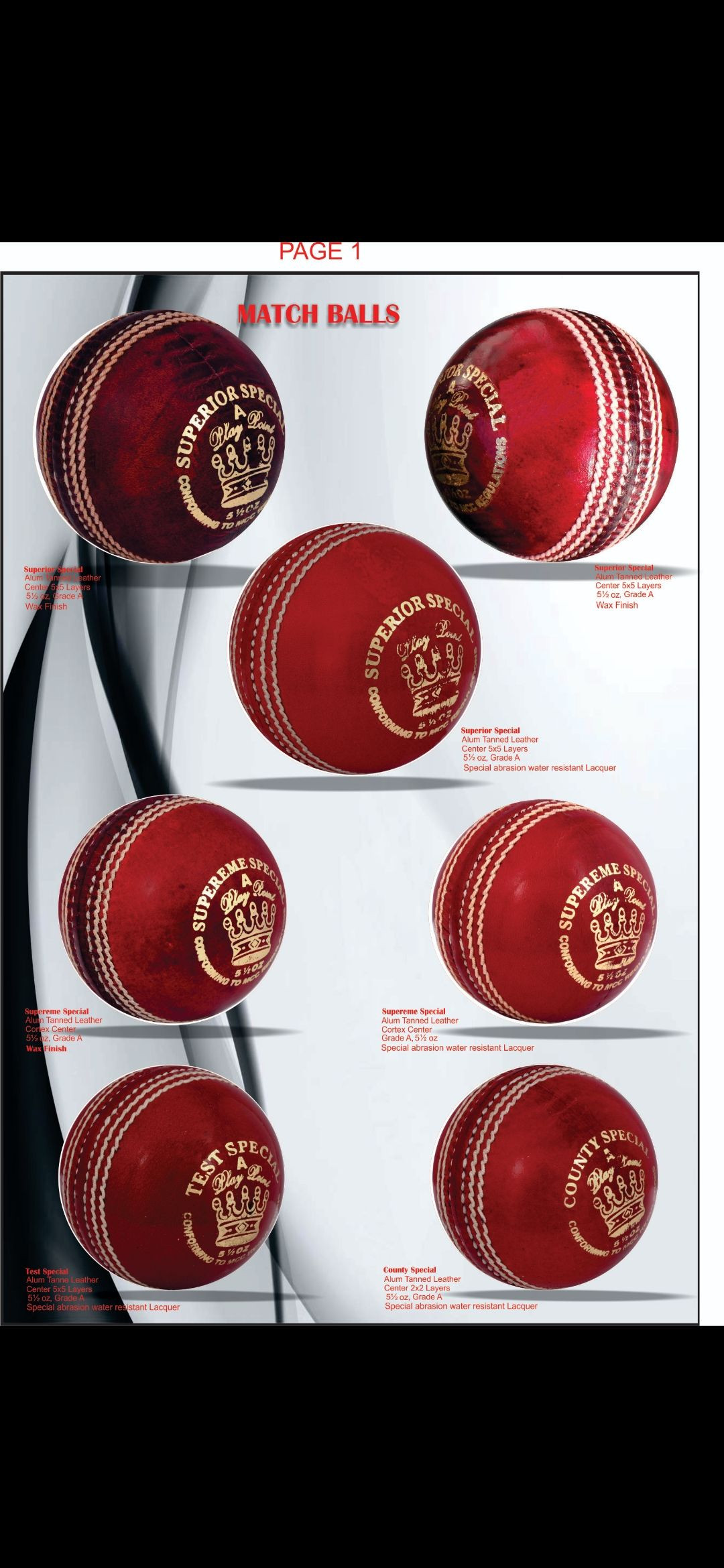 Buy Leather Cricket Balls from Play point Sports, Pakistan | Tradewheel.com