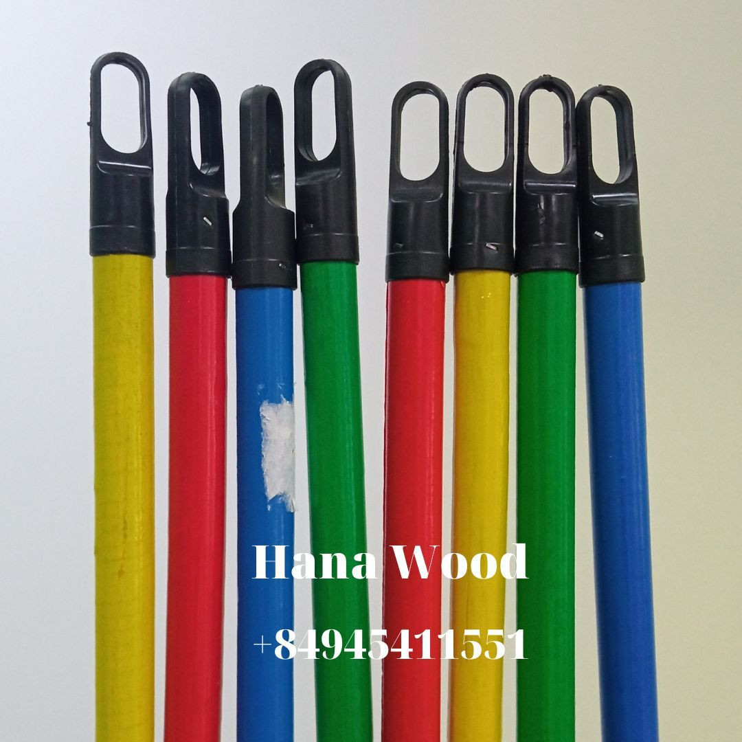 Buy Wooden Broom Stick Colorful Pvc Coated Long Cap from Asiawood., JSC ...