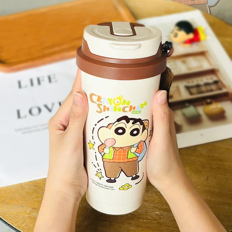 Buy 500ml Double Drinking Crayon Shin Chan Stainless Steel Thermos ...