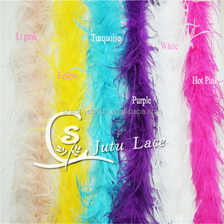 Buy 2yds A Strip Curly Ostrich Puff Feather, Necklace Tassels Scarves ...