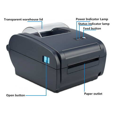 Buy 4x6 Thermal Label Printer Portable Shipping Label Printer 4x6 Blue Tooth Thermal Barcode ...