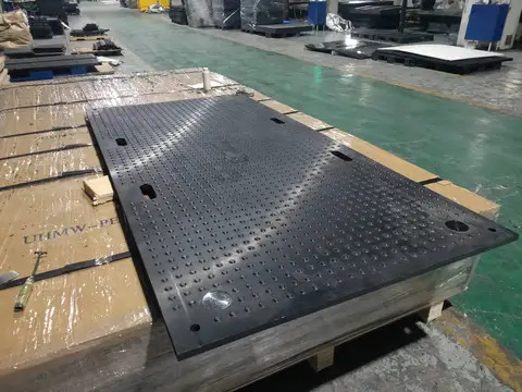 Buy 4x8 Feet Plastic Heavy Duty Excavator Ground Cover Protect Mat Anti ...