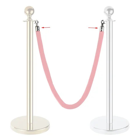 Buy 6pcs Silver 28mm Rope Barrier Stopper Cord End Caps Heavy Duty ...