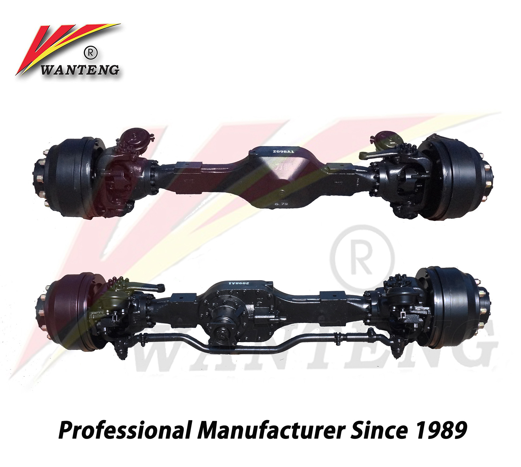 Buy 6x6 Differential Rear Torsion Ttrailer Axle With Front Wheel ...