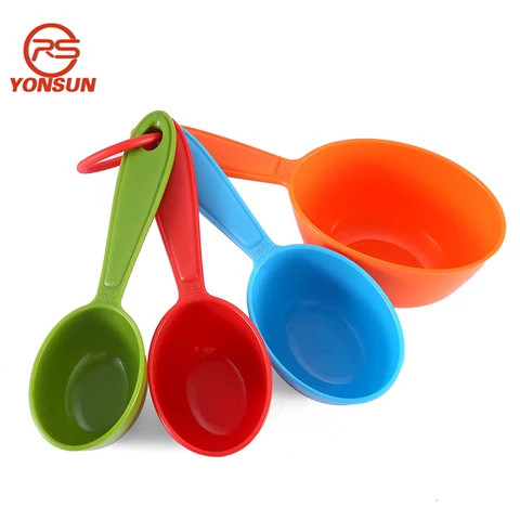 Buy 9 Pcs New Colorful Plastic Measuring Spoons Cups Measurer Set ...
