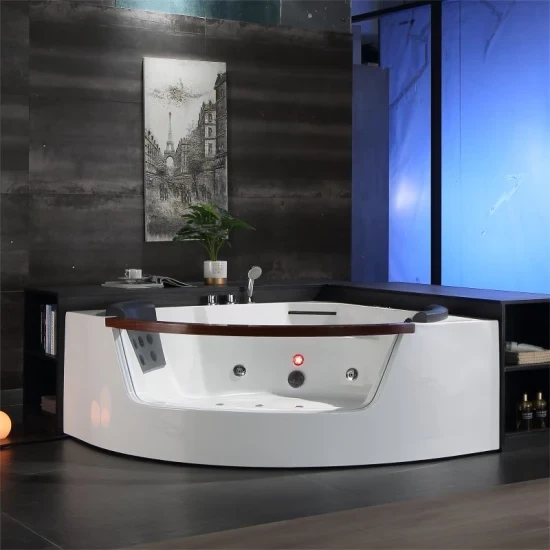 Buy Acrylic Curved Glass Fan-shaped 2 People Spa Jacuzzis With Pillows ...