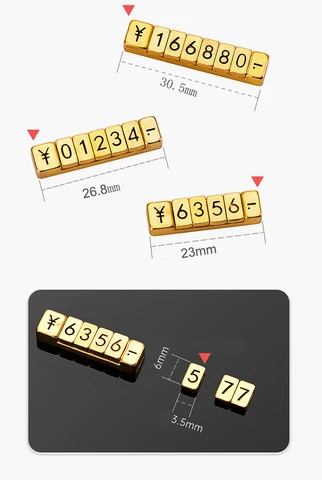 Buy Adjustable Gold Metal Price Display Cubes For Jewelry Mini Dollar ...