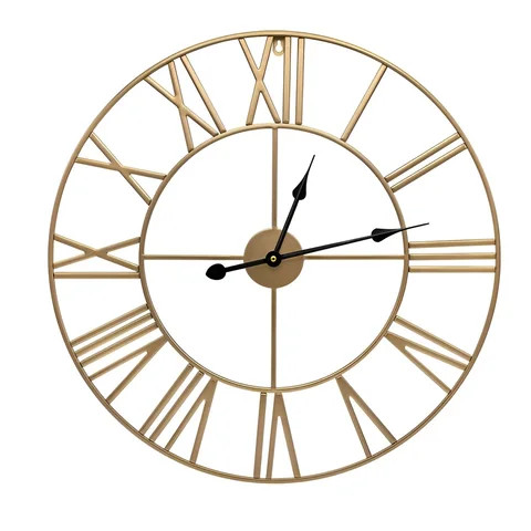 Buy Circular Structure Wall Mounted Metal Wall Clock For Hallway And ...