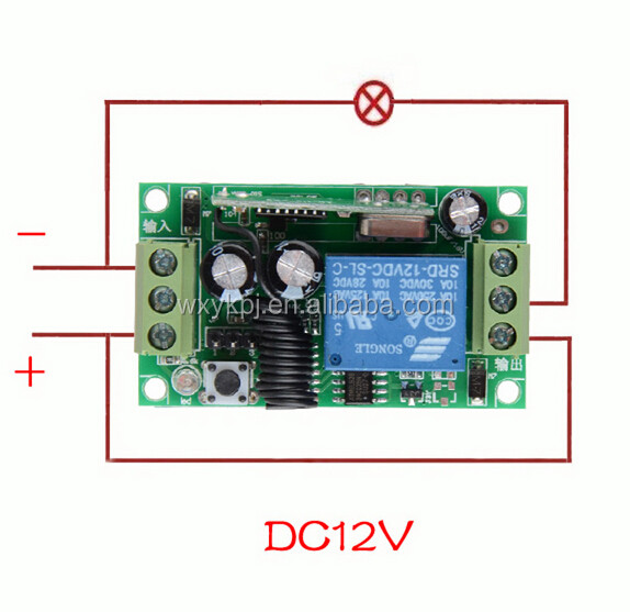 Buy Dc 12v 1 Ch Relay Receiver Wireless Remote Control Switch 315/433 ...