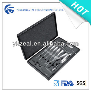 Buy Deluxy 11pcs 2017 With Oyster Knife And Gift Wooden Box Seafood ...