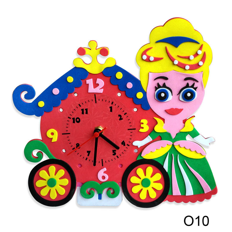 Buy Diy Assembled Creative Educational Toys Cartoon Animal Clock Toys ...
