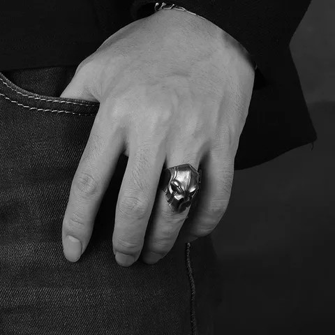 Buy Domineer Single Ring Vintage Do Old Fashion Brand Personality Skull ...