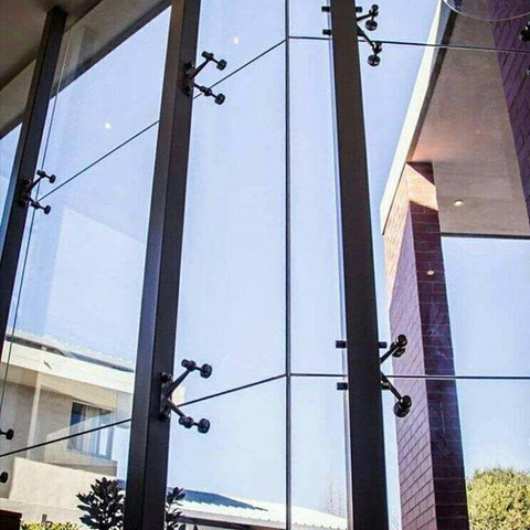 Buy Double Glazed Exterior Facade Unitized Steel Frame Spider System ...