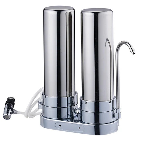 Buy Double Stage Domestic Counter Top Stainless Steel Water Filter from ...