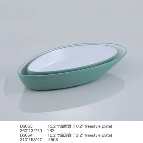 Buy Ds063 Classic Design Two-color Melamine Serving Plates Fast ...