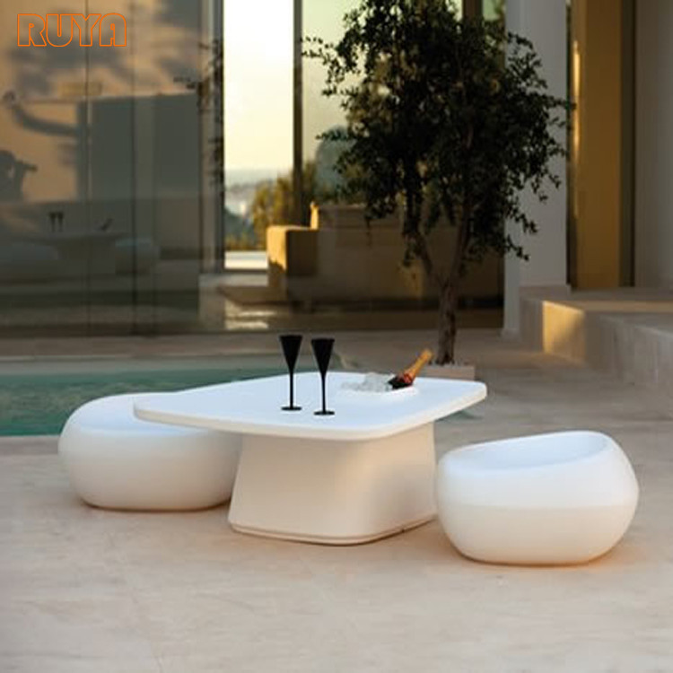 Buy Fiberglass Puff Design Coffee Shop Modern Outdoor Furniture Table ...