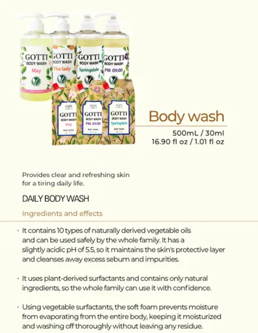 Buy Gotti Body Wash 500ml & Gotti Body Wash 30ml from MIRFEEL KOREA CO ...