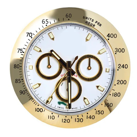 Buy Home Decor Unique 3d Watch Clock High Quality Metal Gold Wall Clock ...