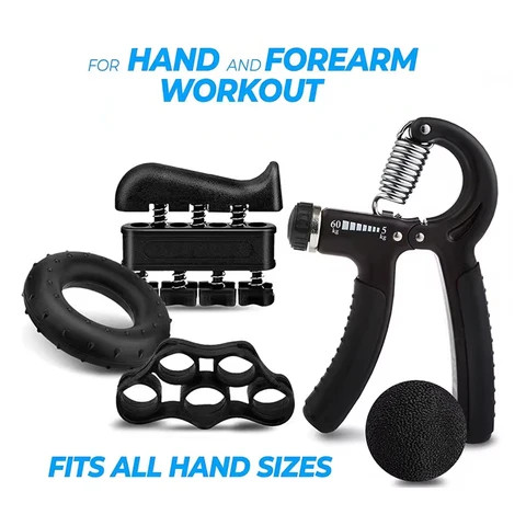 Buy Hot Hand Gripper Set Trainer Counting Forearm Strengthener Workout ...