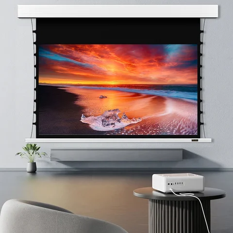 Buy In&vi Motorised Projector Screen 100inch Table-tension Projection ...