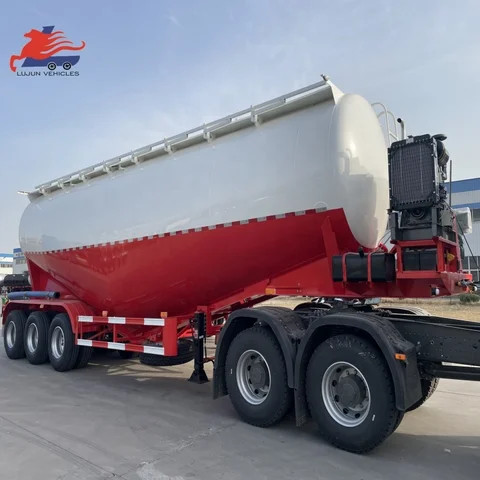 Buy Lujun New Powered Bulk Powder Tanker Cement Tank Trailer Cement ...