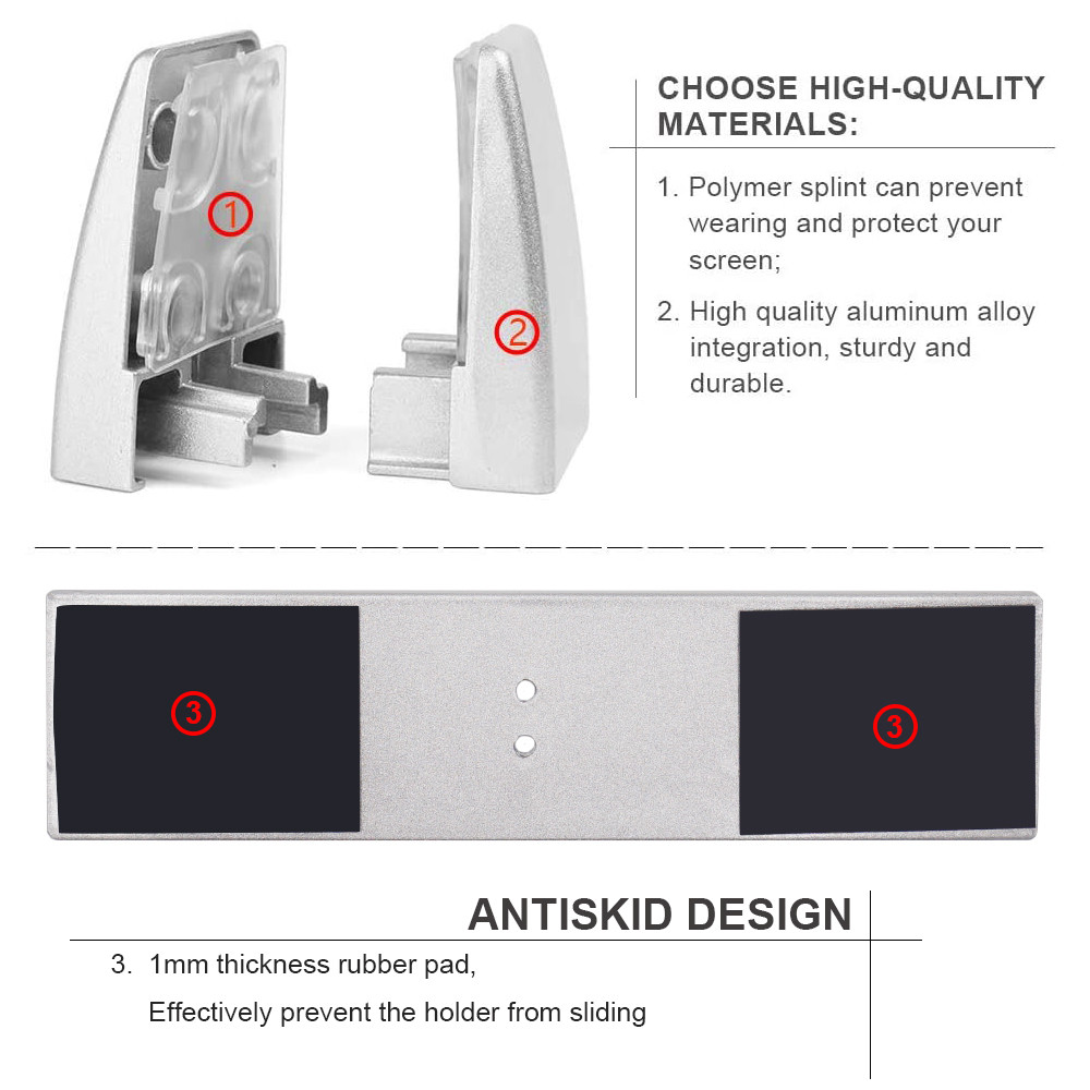 Buy Movable Aluminium Alloy Office Desk Glass Dividers Support Fixing ...