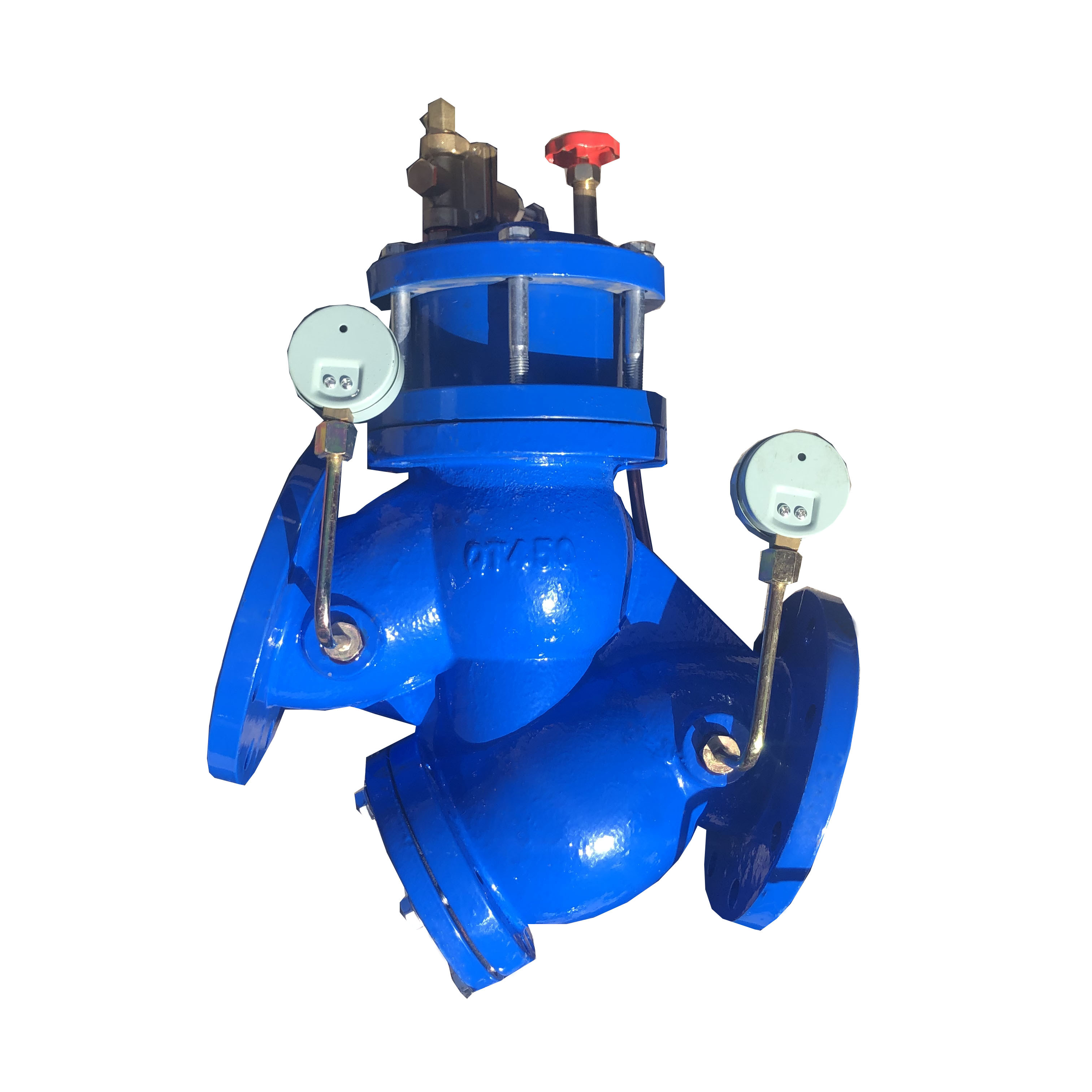 Buy Nodular Cast Iron Flange Float Ball Valve Piston Type Float Ball ...