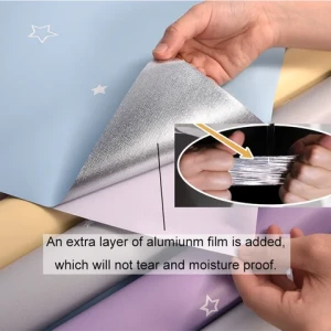 Buy Oil-proof Self-adhesive Star Solid Color Wallpaper Stickers For ...