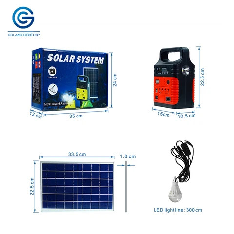 Buy Portable Lithium Ion Battery Solar Energy System 10w 6v All In One ...