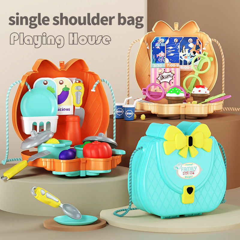 Buy Pretend Play Toys Shoulder Bag Playset With Glasses, Pudding ...