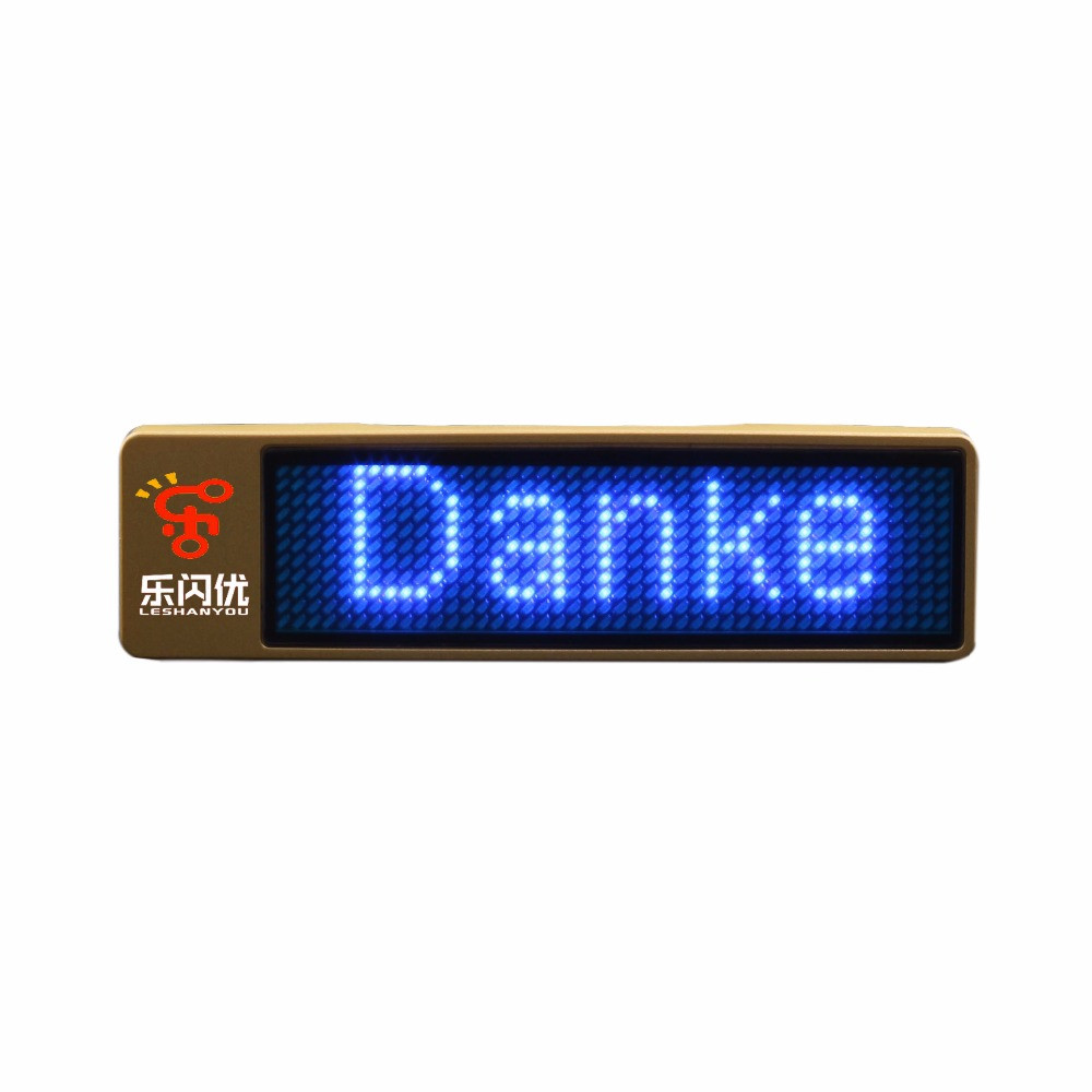Buy Programmable Wearable Pin Magnet Led Name Tag from Shenzhen Lesun ...